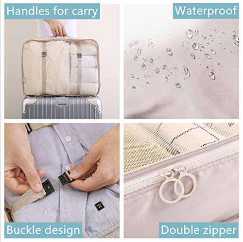 OEE Luggage Packing Organizers Packing Cubes Set for Travel …, Beige