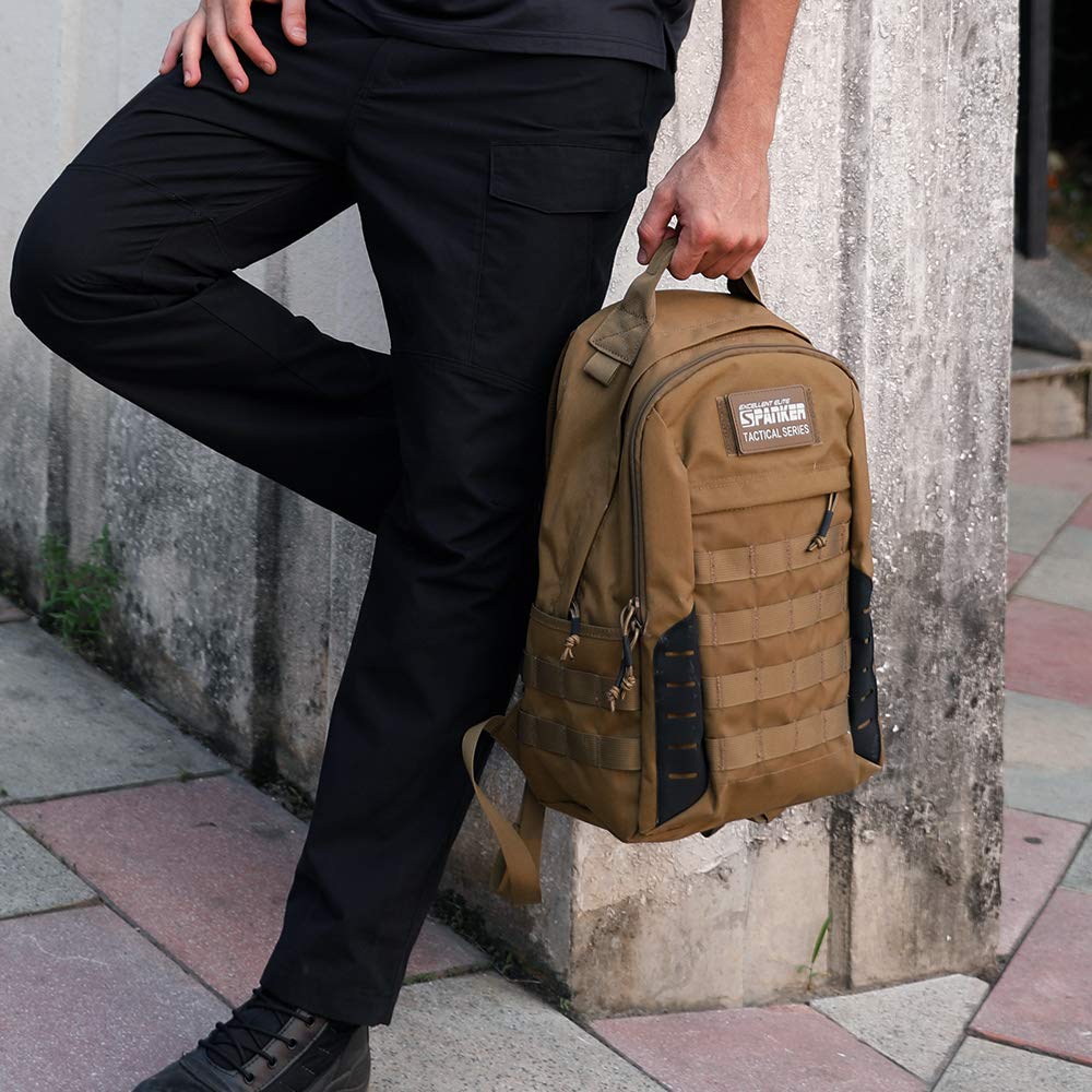 EXCELLENT ELITE SPANKER Military Tactical Backpack 18L Molle Backpacks Army Assault Survival Rucksack Pack (BLK)