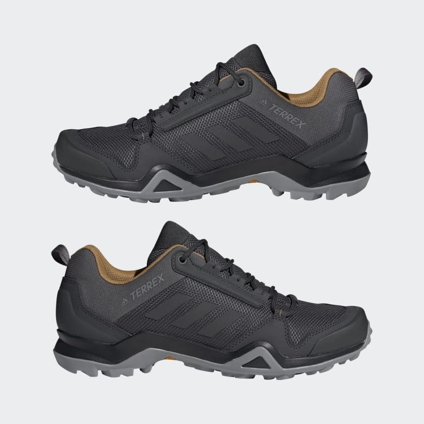 adidas Men's Terrex Ax3 Hiking Shoe, Grey/Black/Mesa, 12