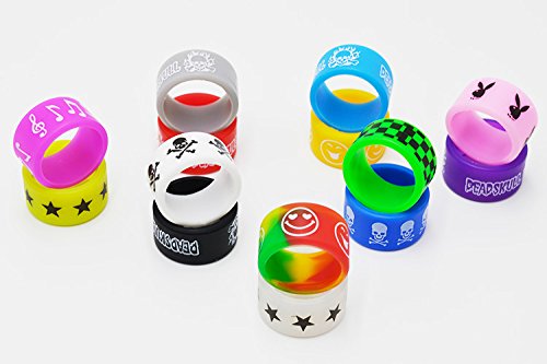 SIlicone Bands - Pack of 30 Rings Silicone Anti Slip SIlicone Bands Accessories for RBA RDA Tank Mechanical Mods glass - Diameter 20mm