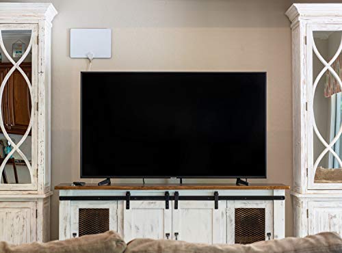 Channel Master FLATenna - Indoor Digital HDTV Antenna, 12' Coaxial Cable, Superior Reception Range & Signal Reliability, Supports 4K Smart TVs, OTA Broadcast & NextGen TV, Easy Install