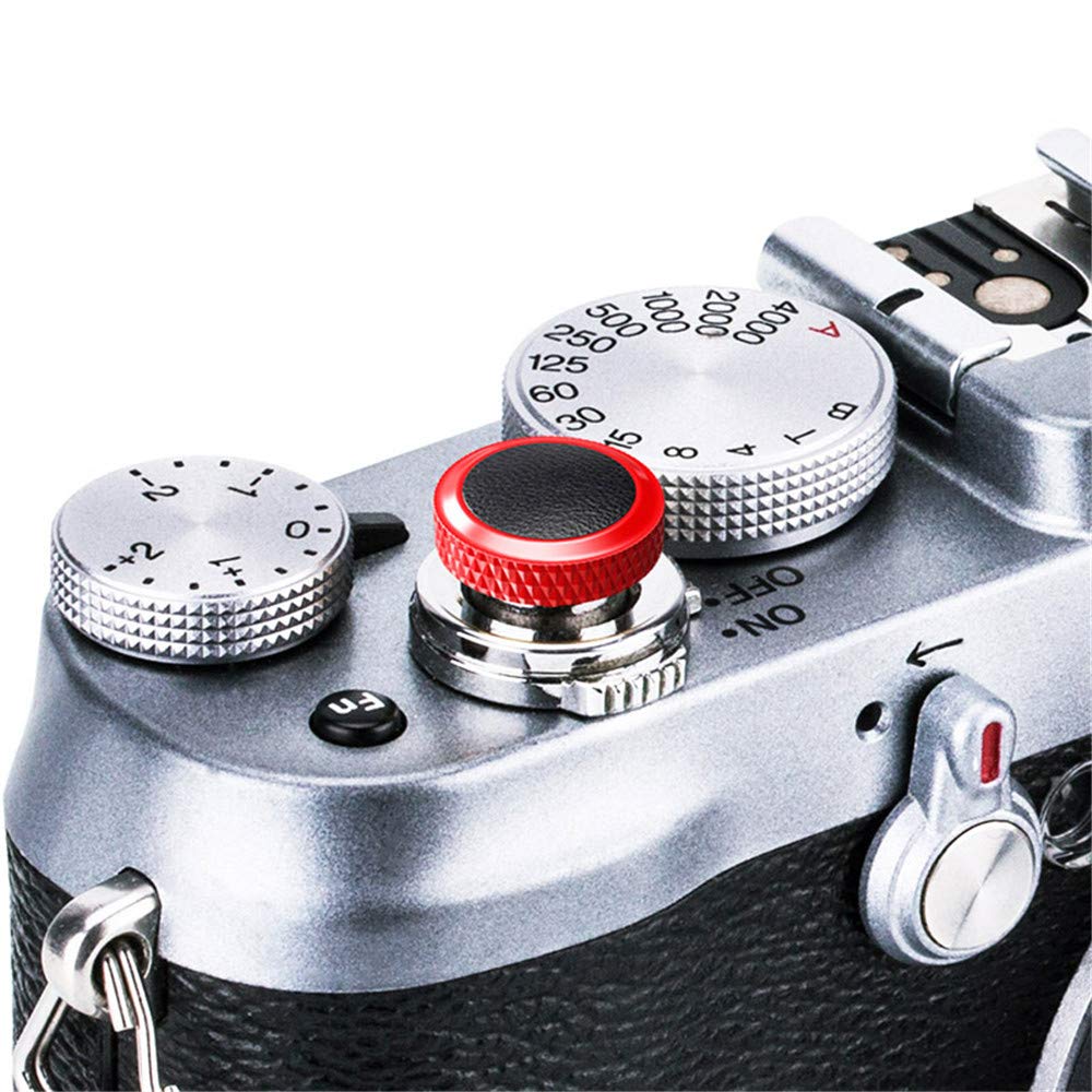 Compatible Soft Shutter Release Button Cap for Fuji Fujifilm X-M5 XM5 X100VI XT5 X-T30 II XT30 XT3 X100F X-Pro2 X-Pro1 XT2 X-E3 X-E2S X-T20 X-T10 X100T for Sony RX10 IV III II,RX1RII,RX1R,RX1/R Black
