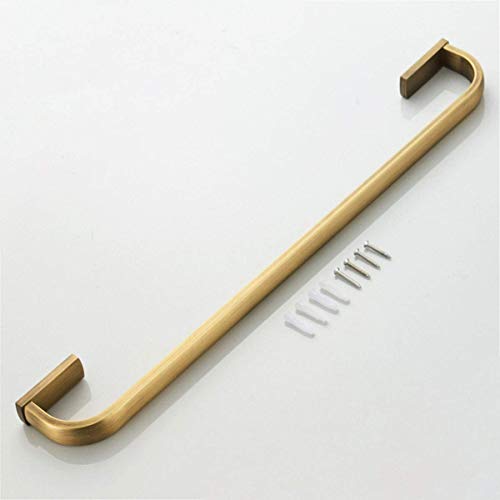 Flybath Towel Rail Bar Single Layer Brass Antique Holder Wall Mounted 57 cm / 22.44 inches, Brushed Bronze