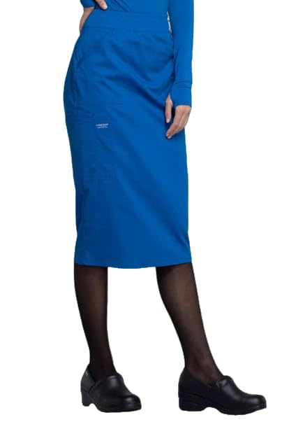 Scrubs Uniform Skirt Workwear Professionals, Rib-Knit Waist, Soft Stretch WW510, XS, Royal