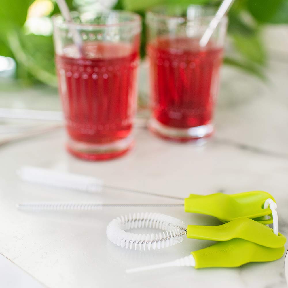 Full Circle Green Little Sipper Bottle and Straw Detail Cleaning Brush Set, One Size
