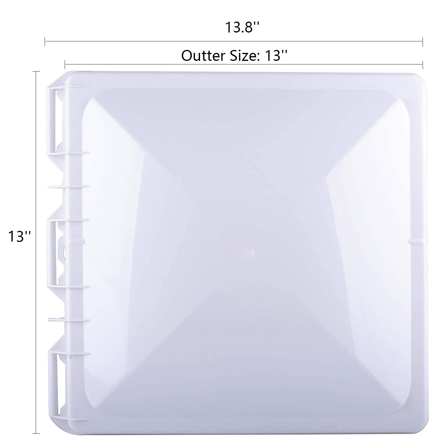 Wadoy 13 x 13 inch RV Camper Vent Cover/Lid Comaptible with Jensen 40152 Metal Base 1994 & Up Models, Universal Roof Vent Cover Replacement for RV, Trailer, Camper, Motorhome