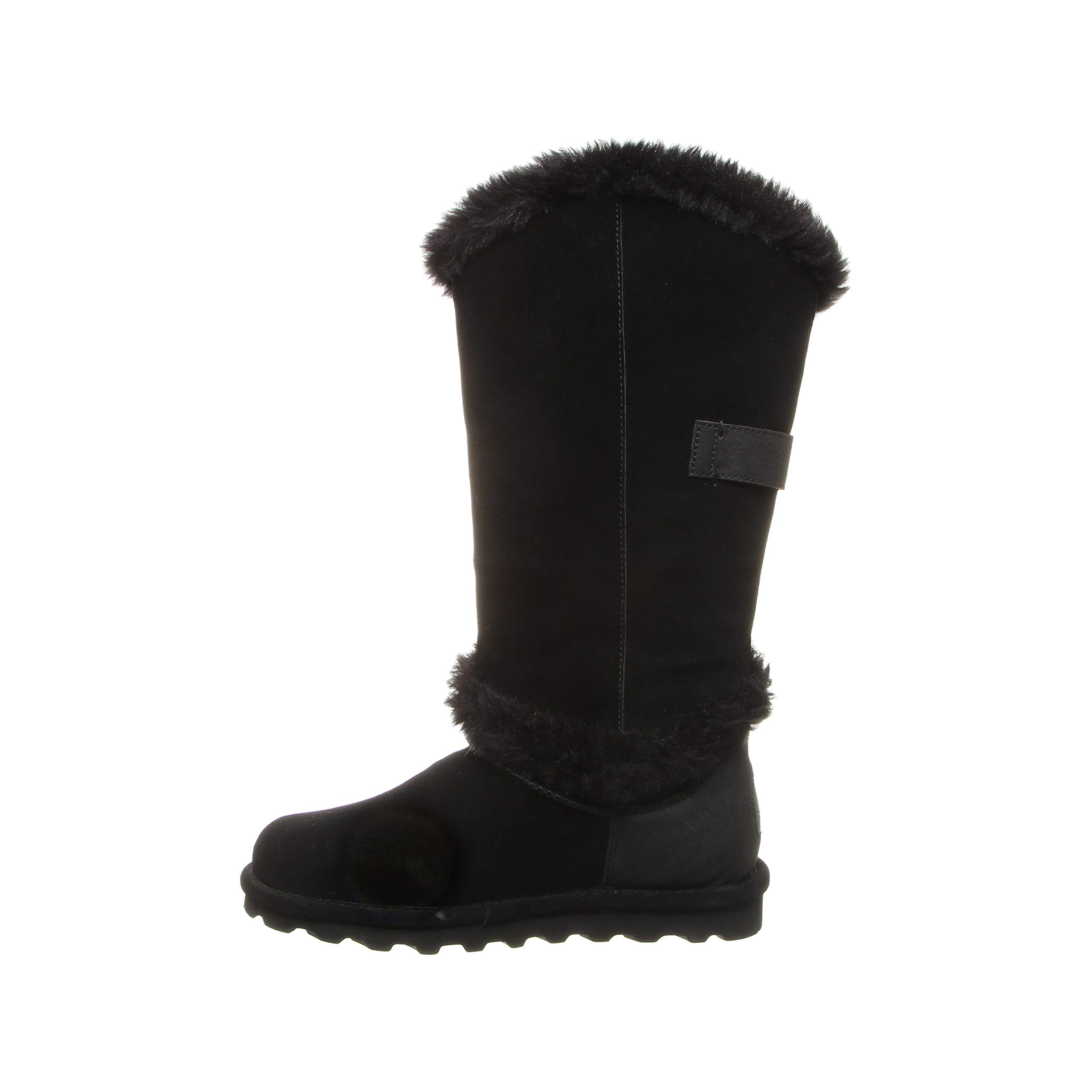BEARPAW Women's Sheilah Tall Black Size 10 | Women's Boot Classic Suede | Women's Slip On Boot | Comfortable Winter Boot