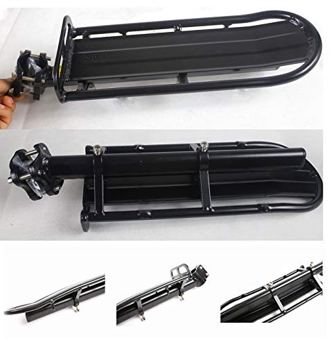 ThreeH Retractable Bike Luggage Cargo Rack Aluminum Alloy Bicycle Pannier Bag Holder Easy to Install BK41