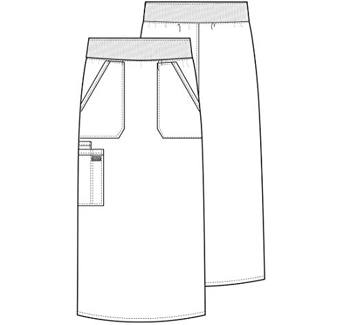 Scrubs Uniform Skirt Workwear Professionals, Rib-Knit Waist, Soft Stretch WW510, XS, Royal
