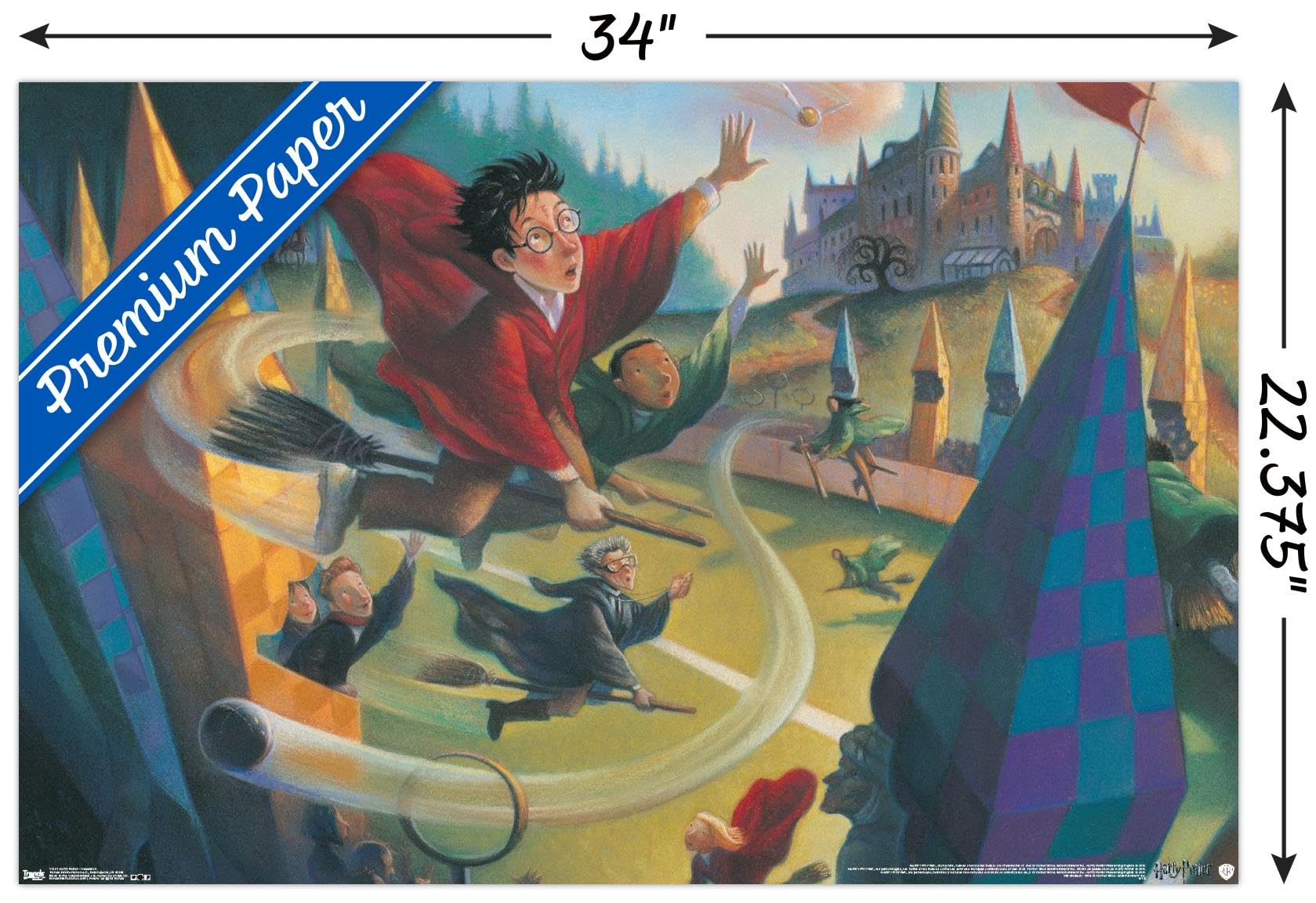 Trends International Harry Potter-Quidditch Premium Wall Poster, 22.375" x 34"