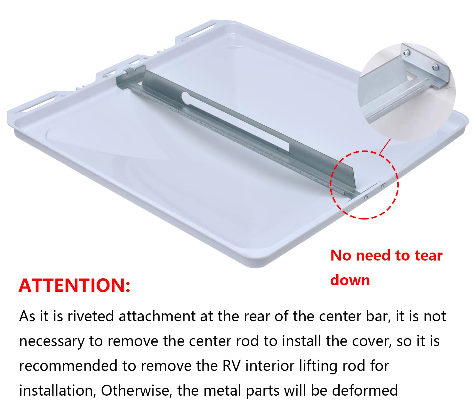 Wadoy 13 x 13 inch RV Camper Vent Cover/Lid Comaptible with Jensen 40152 Metal Base 1994 & Up Models, Universal Roof Vent Cover Replacement for RV, Trailer, Camper, Motorhome