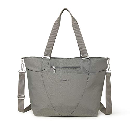 Baggallini Womens Travel Bag Avenue Tote, Pewter Zebra, One Size US