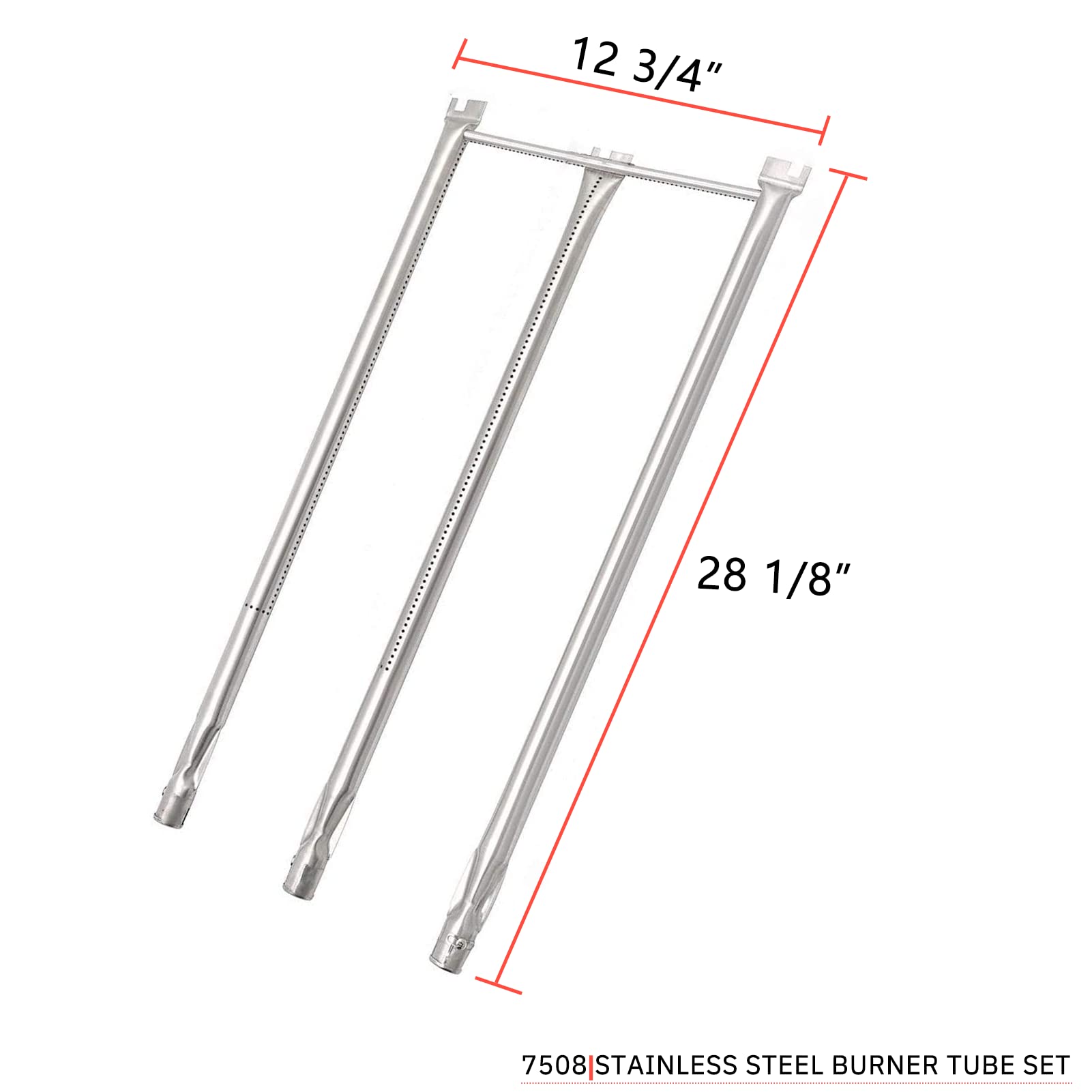 SHINESTAR 7508 Grill Burner Replacement for Weber Genesis Silver B & C, Gold B & C, Spirit 700,Spirit E/S-310(Side Control), Stainless Steel, 28 1/8-Inch # 10409