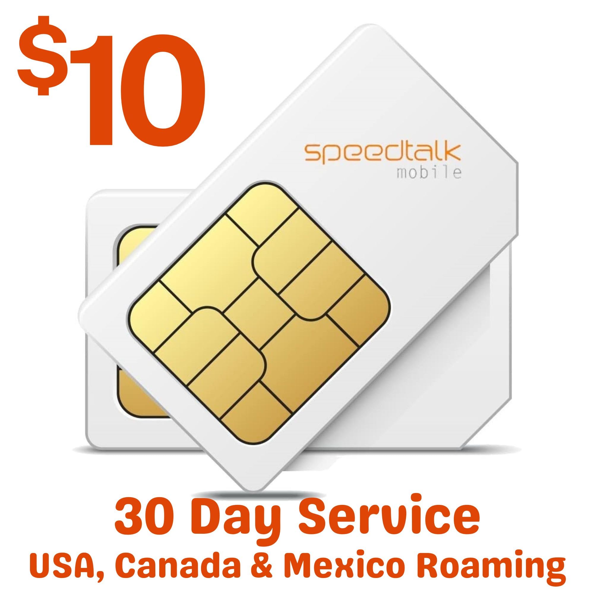 SpeedTalk Mobile $10 Tracker SIM Card Kit w/Unlimited Data for 4G GPS Tracking Devices locators Pet Senior Kids Car | 3 in 1 Simcard Standard Micro Nano | No Contract 30 Days Service Plan US Coverage