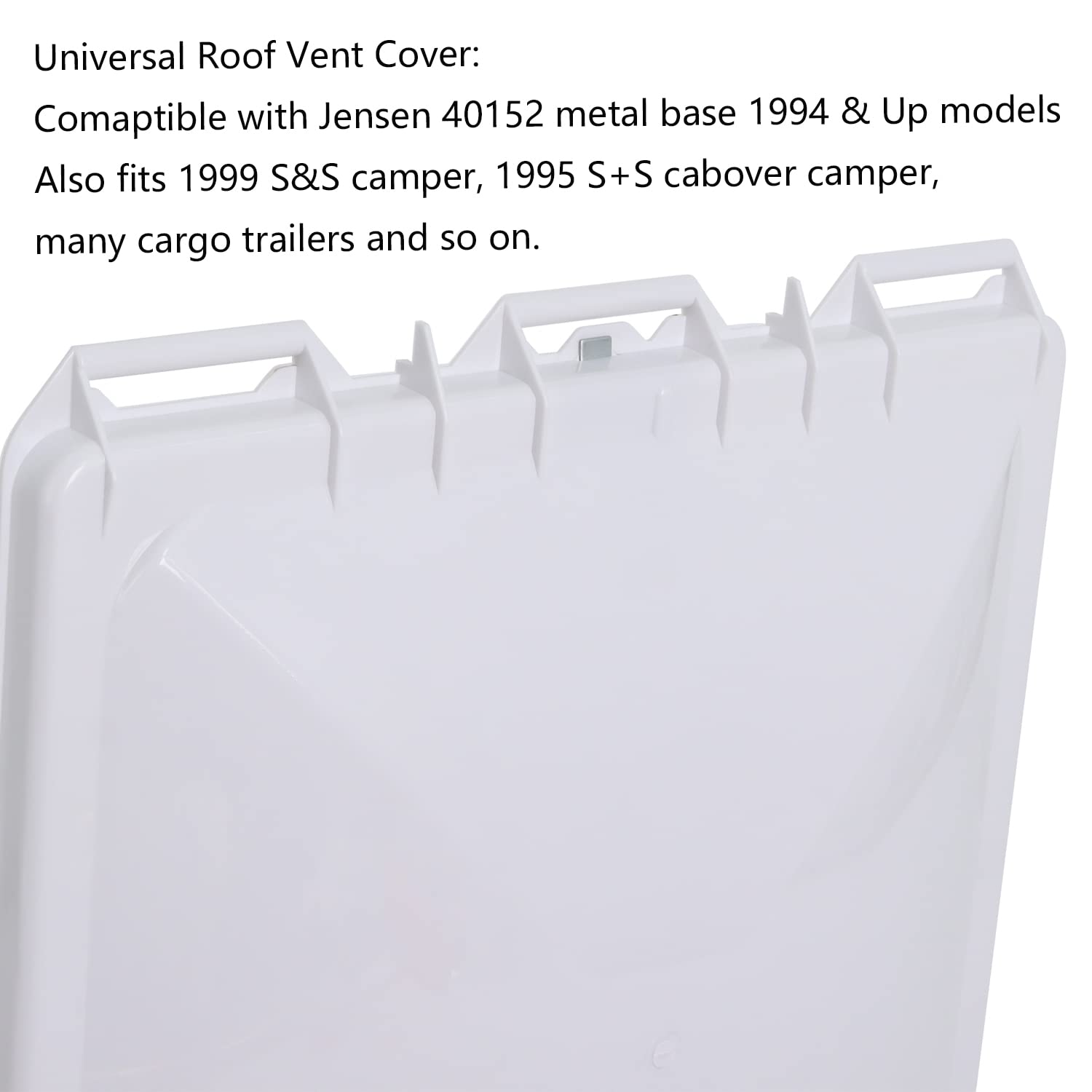 Wadoy 13 x 13 inch RV Camper Vent Cover/Lid Comaptible with Jensen 40152 Metal Base 1994 & Up Models, Universal Roof Vent Cover Replacement for RV, Trailer, Camper, Motorhome