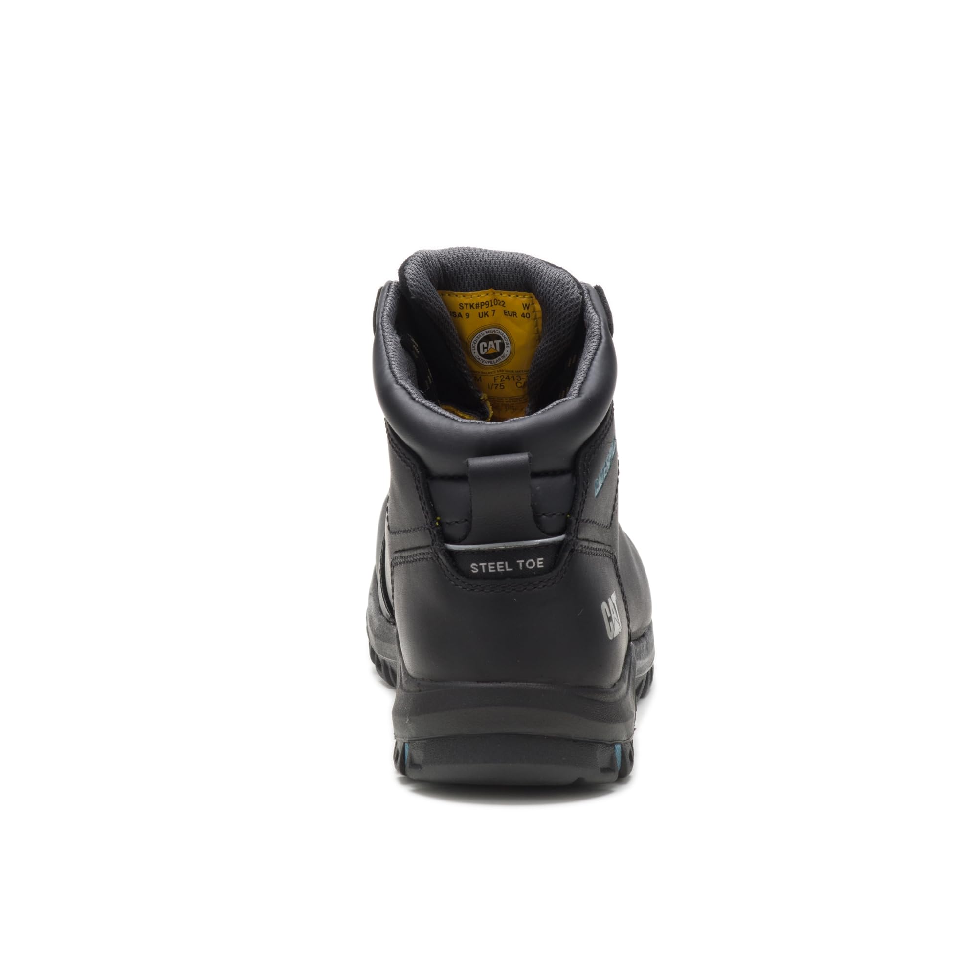 Cat Footwear Women's Mae Waterproof Steel Toe Work Boot, Black, 7.5