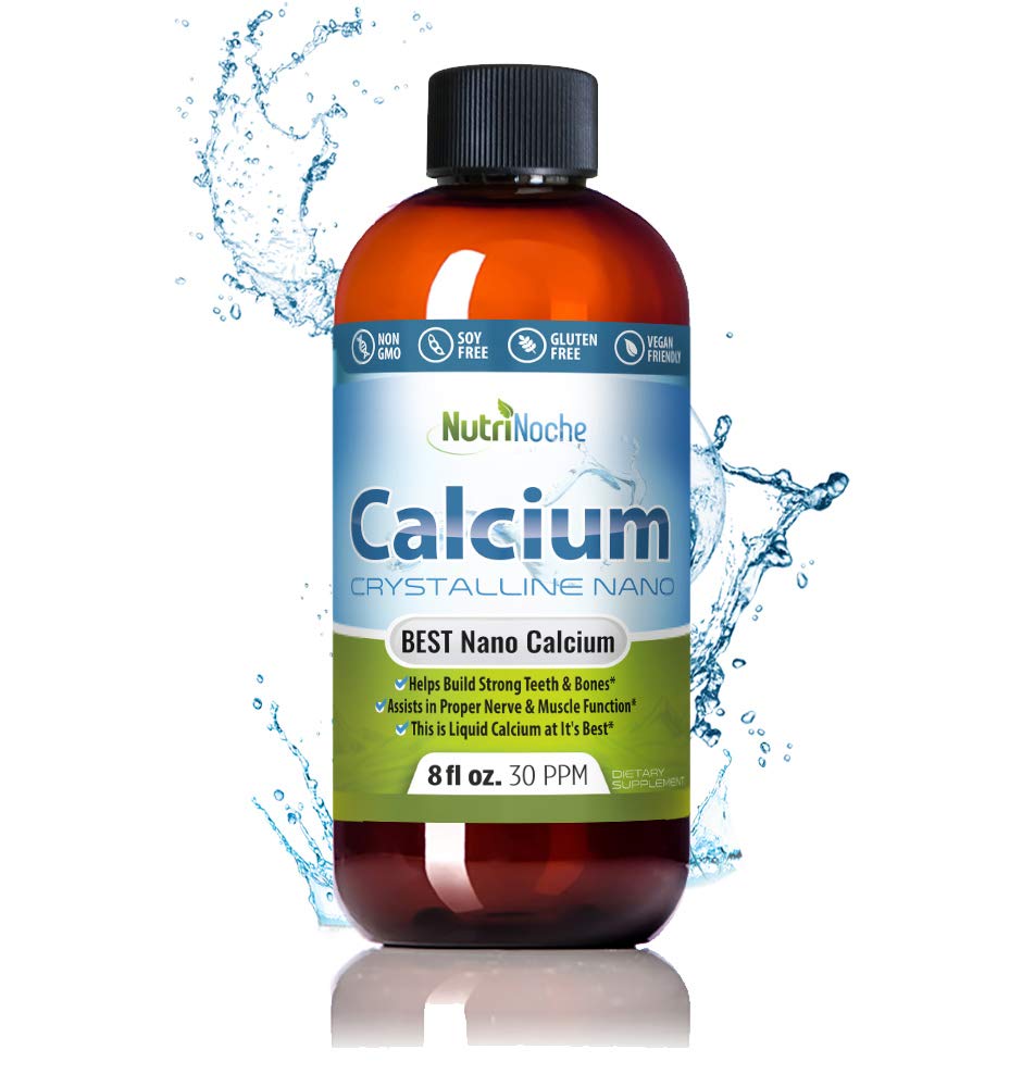 NutriNoche Liquid Calcium Supplement - 99.99% Ultra Pure Crystalline Nano Calcium for Women, Men & Children - Calcium Citrate Alternative - Absorbed at a Cellular Level Sublingually - 30 ppm