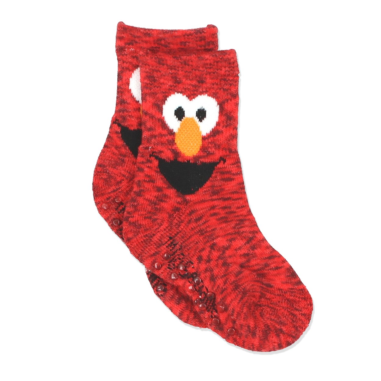 Sesame Street Elmo Boys Girls Multi Pack Crew Socks with Grippers (4-5T, Abby Zoe 6 pk)