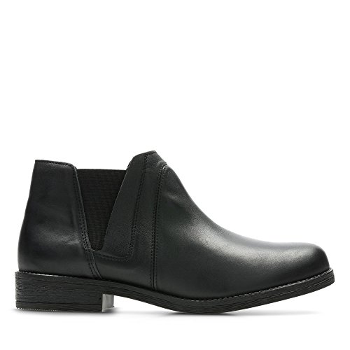 Clarks Women's Biker Boots, Black Black Leather, 8.5