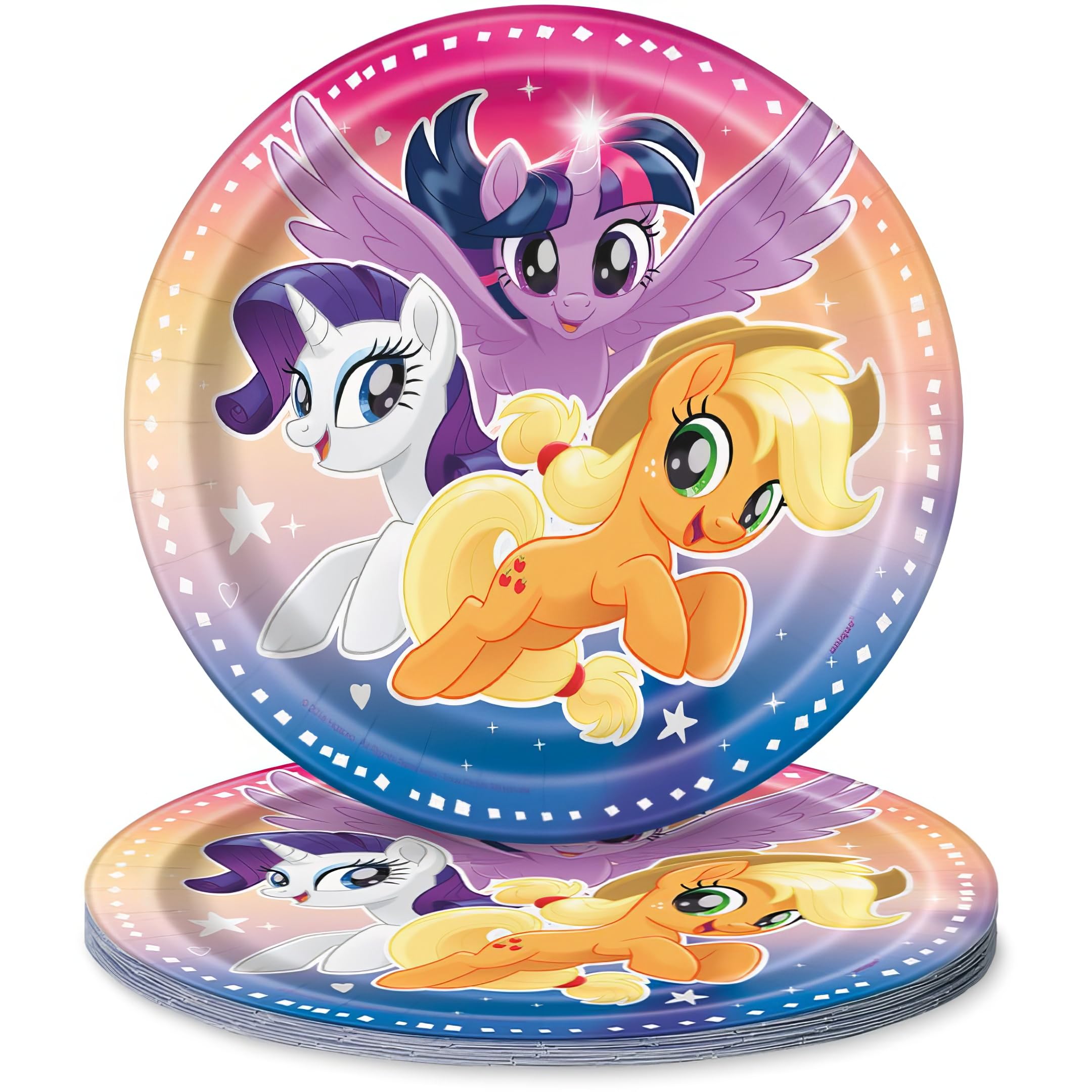 Unique Industries Round Dessert Paper Plates - 7", My Little Pony, 8 Pcs