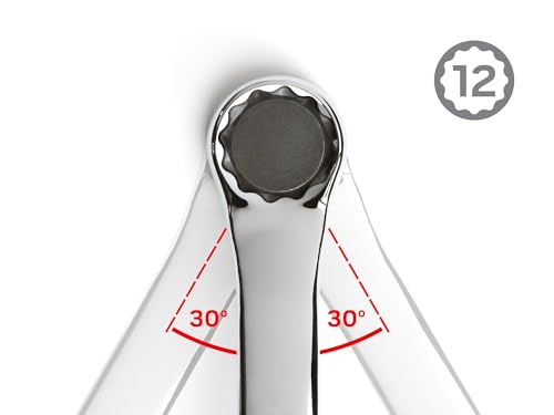 TEKTON 3/8 x 7/16 Inch 45-Degree Offset Box End Wrench | WBE23310
