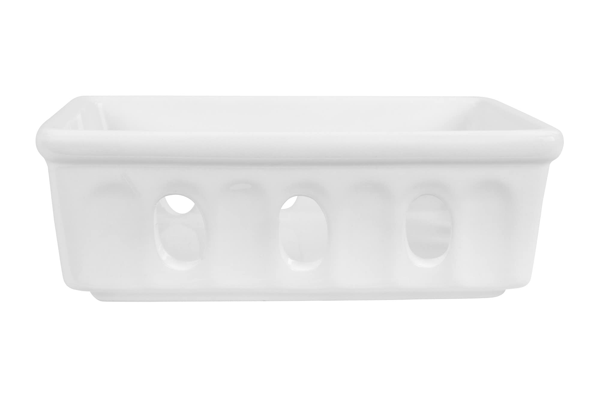 Creative Co-Op White Stoneware Berry Bowl or Soap Dish