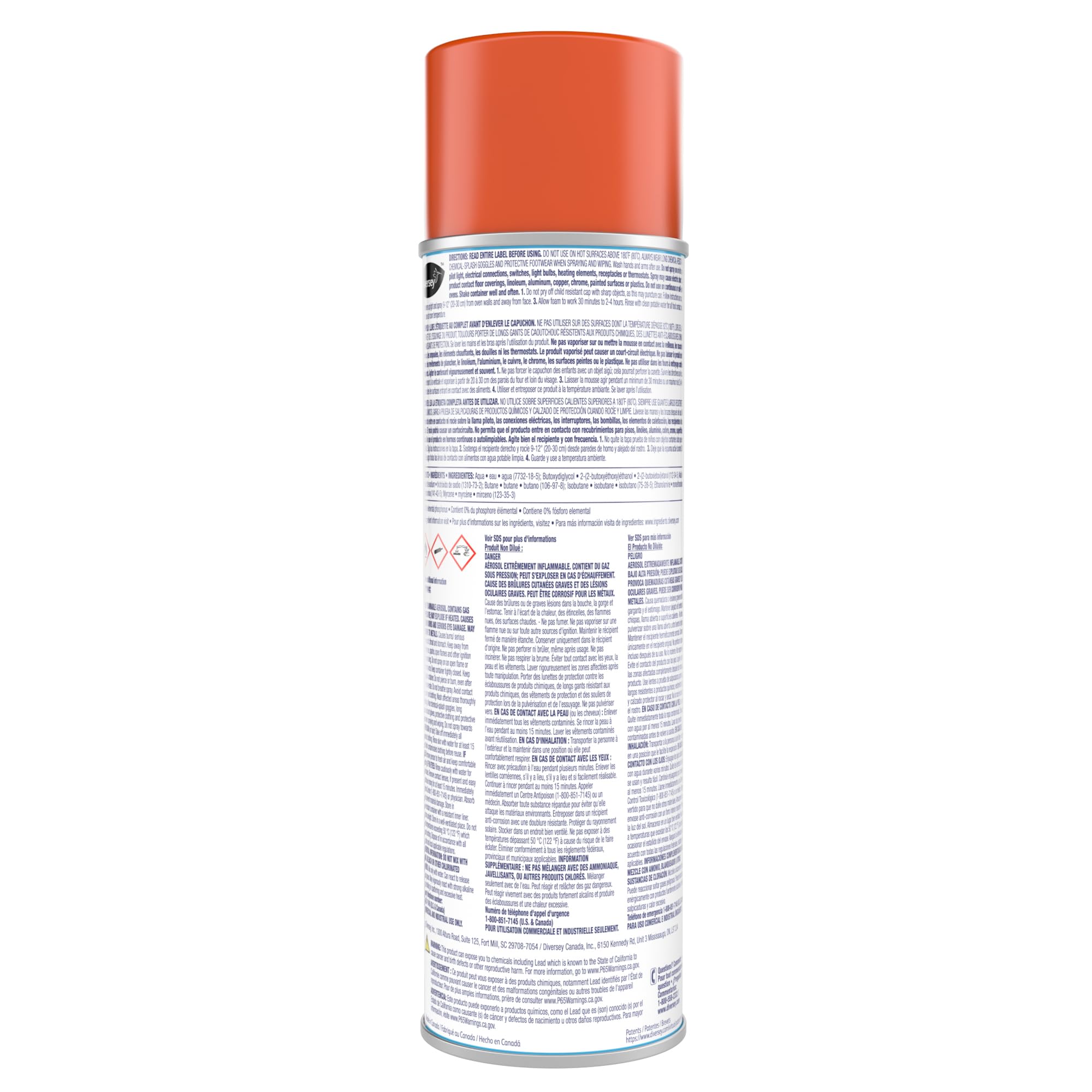 Diversey CBD991206 Break-Up Professional Oven & Grill Cleaner, Heavy Duty Spray Removes Baked on Grease, Aerosol, 19-Ounce (Pack of 6)