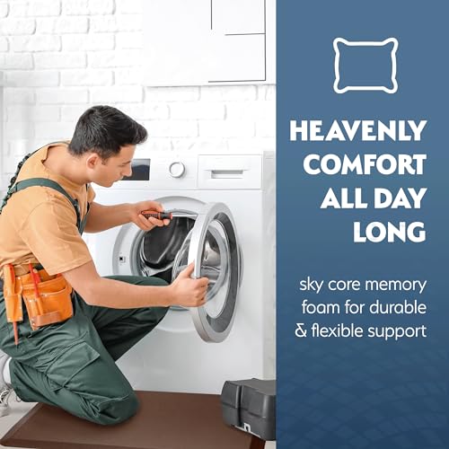 Sky Solutions Anti Fatigue Floor Mat - 3/4" Thick Cushioned Kitchen Rug, Standing Desk Mat - Comfort at Home, Office, Garage - Non Slip, Durable and Stain Resistant (24" x 70", Gray)