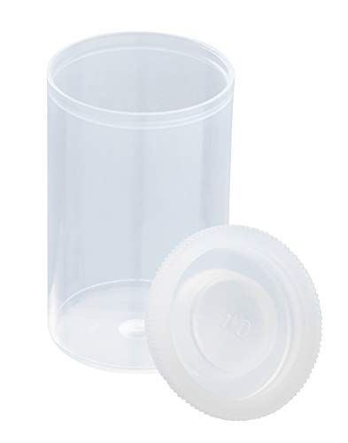 Film Canisters with Caps - 30-Count 35mm Clear Film Canisters, Transparent Storage Containers for Small Accessories