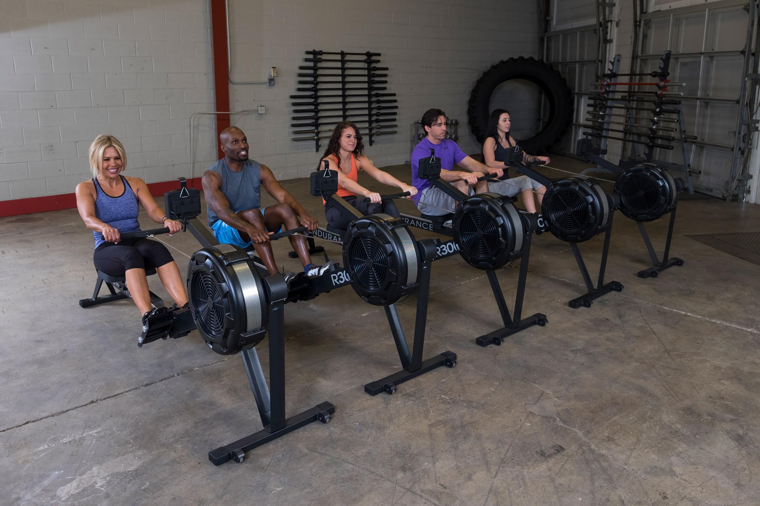 Body-Solid Endurance (R300) Air Resistance Indoor Rower - Cardio & Total Body Workout Machine with Self-Generating Power