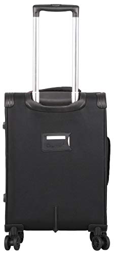 Aerolite 21” Carry On Ultra Lightweight Spinner Suitcase & Flight Bag Under Seat Shoulder Bag Set (Black)