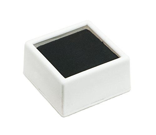 100 Gem Jars - White Square Glass Top with 2-Sided Foam Insert Gemstones Jewelry Display