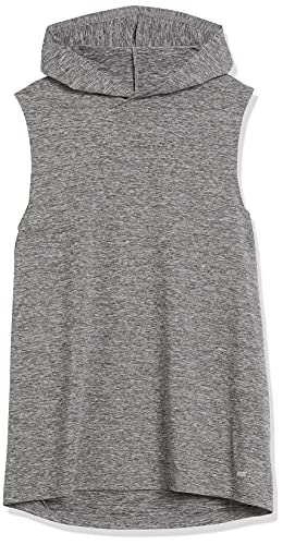 Amazon Essentials Men's Tech Stretch Sleeveless Hoodie, Black Space Dye, Large