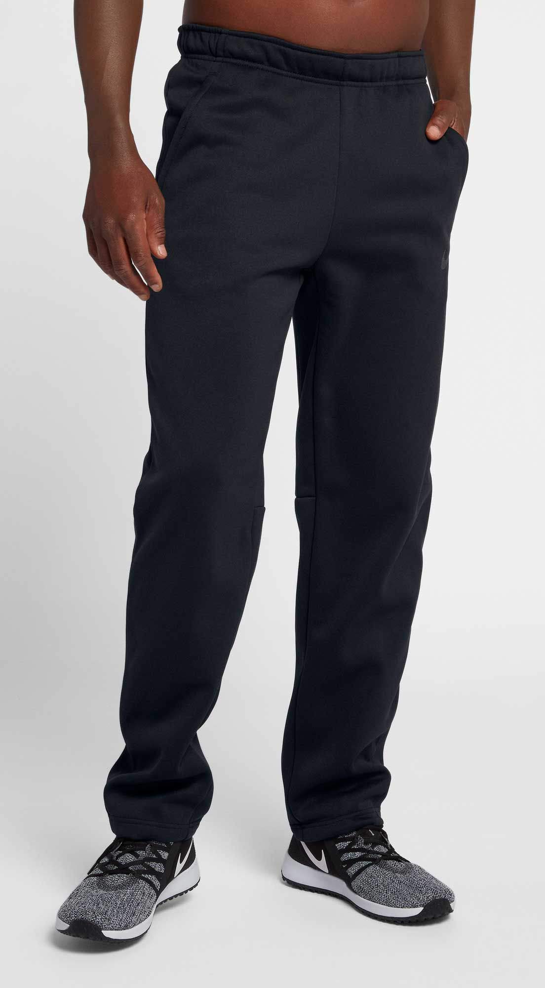 Nike Men's Therma Training Pants (X-Large, Black/MTLC Hematite)