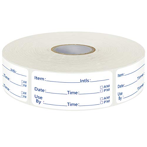 500 Removable Freezer Pantry Canning Labels Set Water Oil Resistant with Perforation Line for Food Containers Jars Kitchen Restaurant Storage Organization (Detailed Area Version, 2” X 1”) …