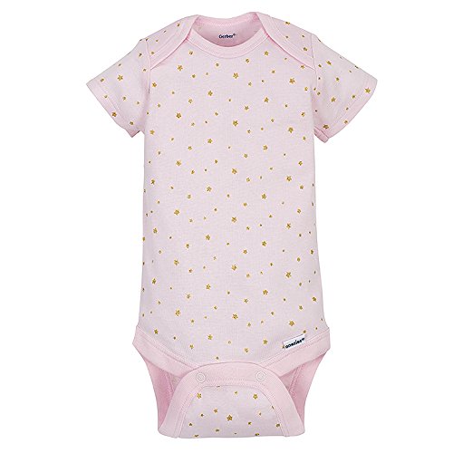 Gerber Baby Girls 5-Pack Short Sleeve Variety Onesies Bodysuits Princess Crown 3-6 Months