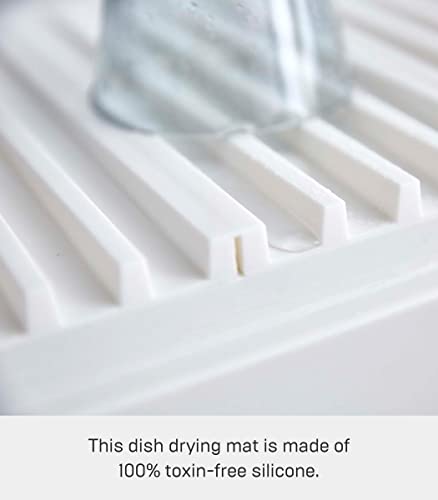 Yamazaki Home Tower Foldable Drainer Tray – Kitchen Dish Drying Mat