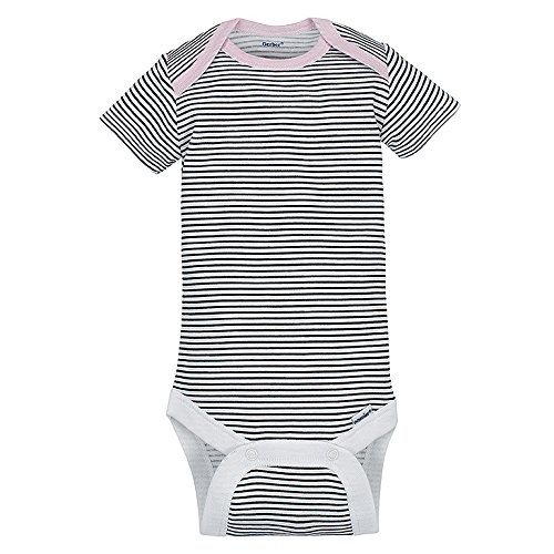 Gerber Baby Girls 5-Pack Short Sleeve Variety Onesies Bodysuits Princess Crown 3-6 Months