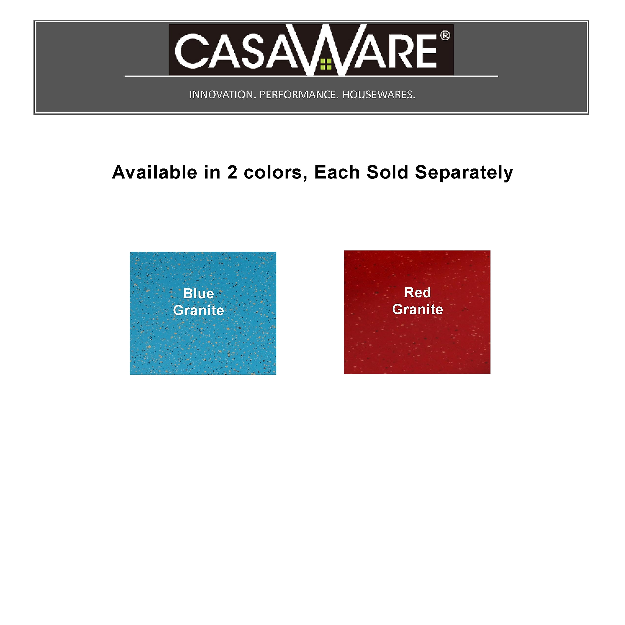 casaWare 3pc Multi-Size Cookie Sheet/Jelly Roll Pan Set (Red Granite)