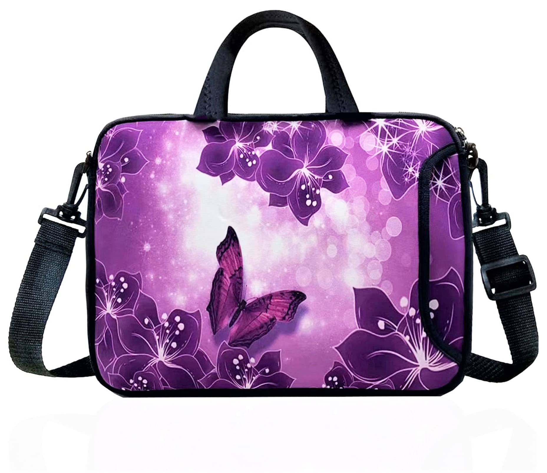 14-Inch Neoprene Laptop Shoulder Messenger Bag Case Sleeve for 13 13.3 14 14.1" Inch Notebook/Chromebook (Classic)