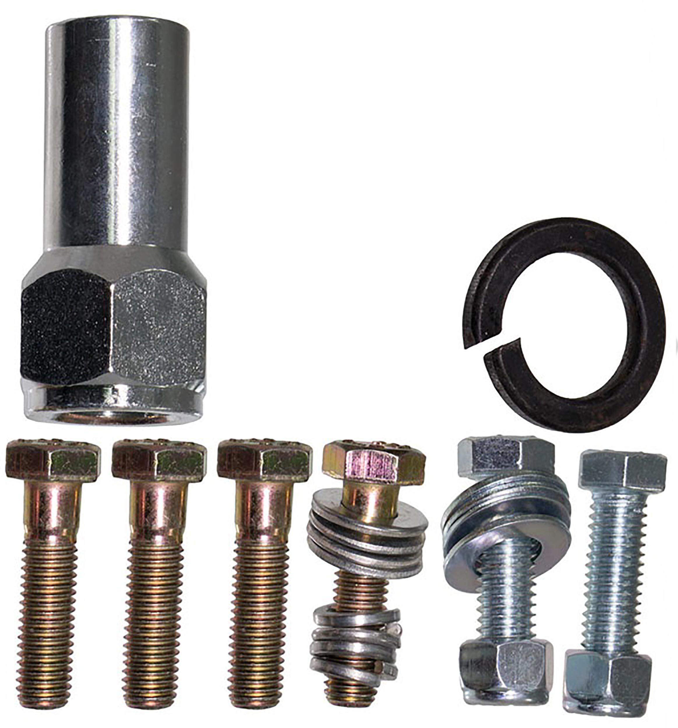 APDTY 133963 Heavy Duty Steering Box Death Wobble Stabilizer Bracket Kit (4x4 Only; Includes Grease-able Bearing)