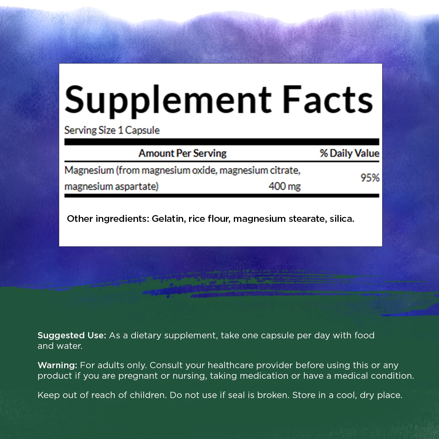 Swanson Triple Magnesium Complex - 400mg Supplement for Optimal Bone Health and Absorption - Citrate, Oxide, and Aspartate - Triple Magnesium Supplement (300 Capsules)