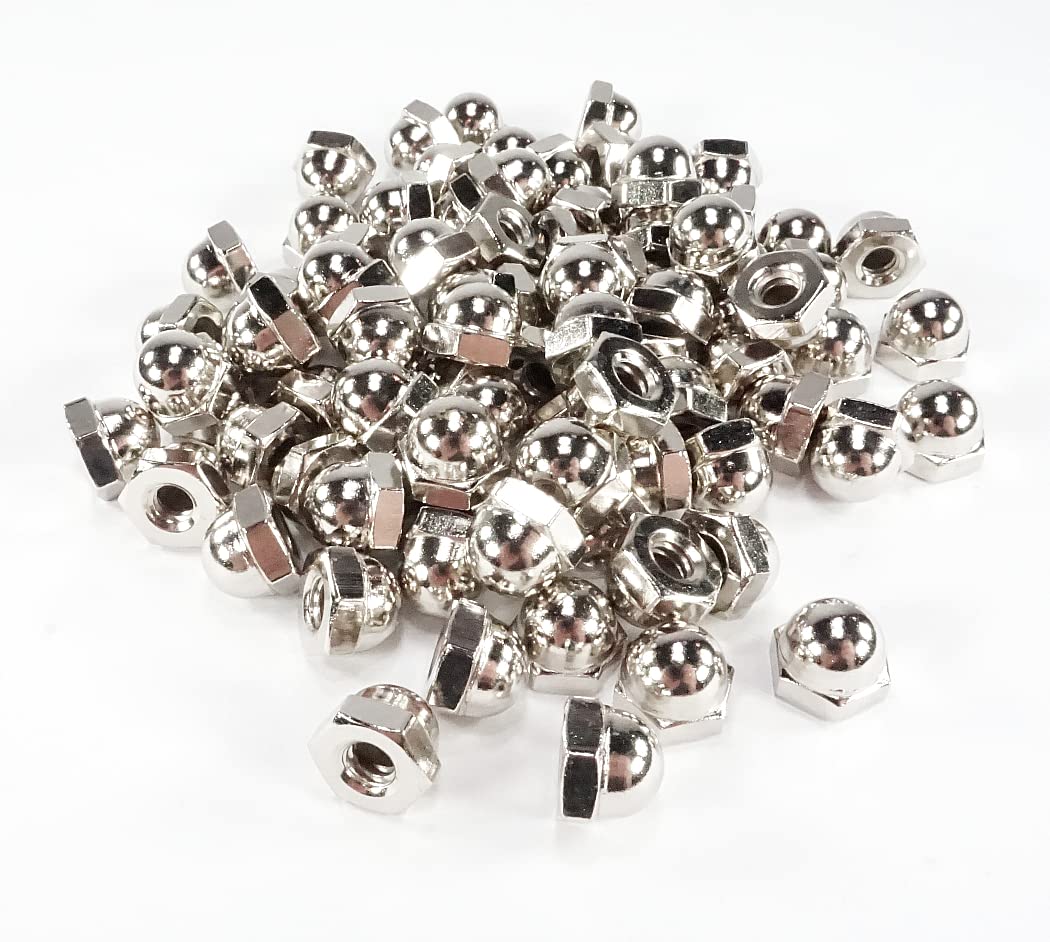 Fifty (50) 8-32 Nickel Plated Acorn Hex Cap Nuts (BCP239)