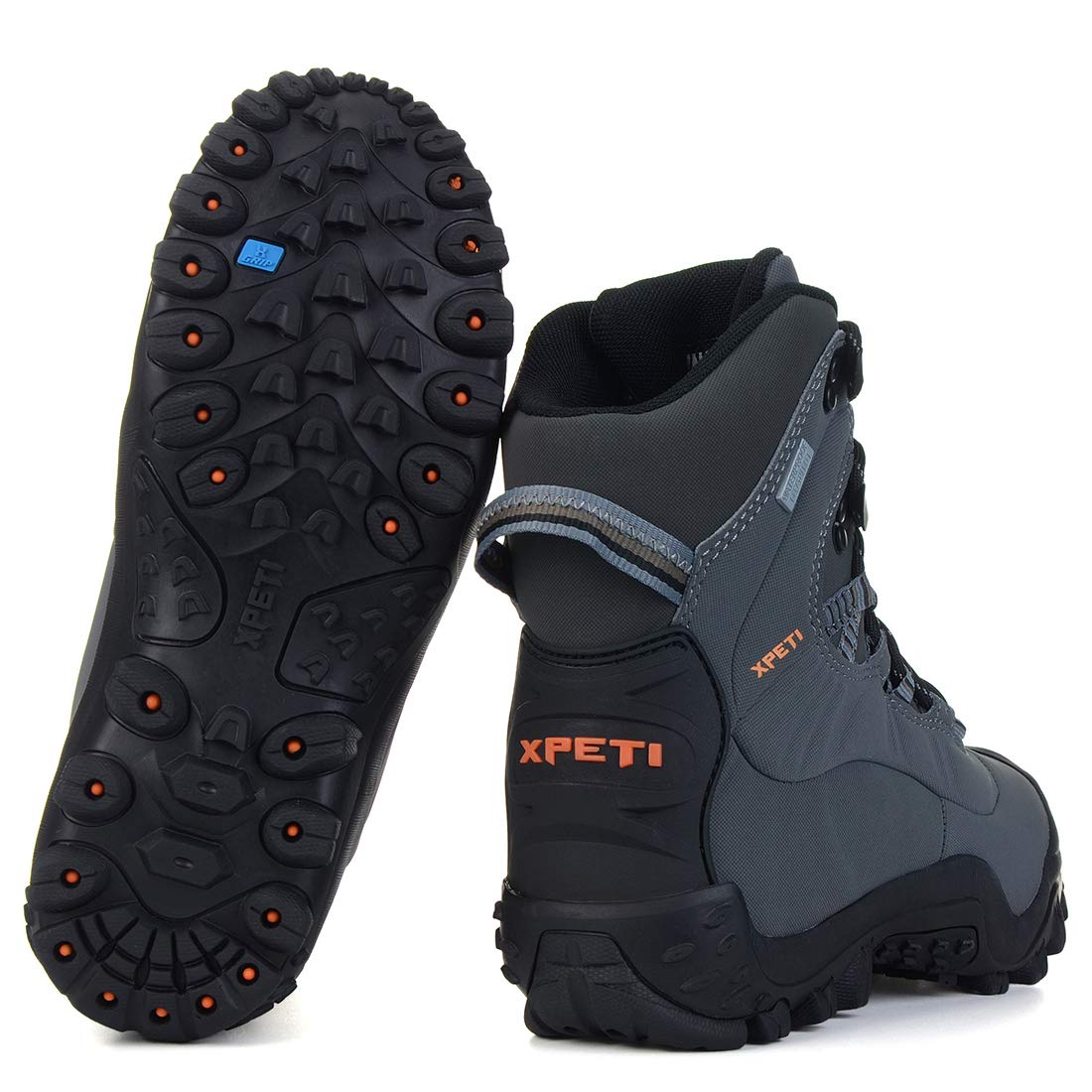 XPETI Men’s Thermator Mid-Rise Waterproof Lightweight Hiking Boot Insulated Non-Slip Grey 11