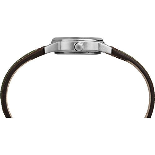 Timex Women's TW4B12000 Expedition Field Mini Brown/Green Nylon/Leather Strap Watch