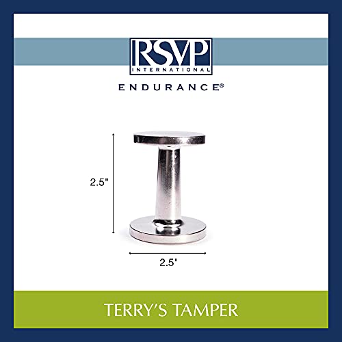 RSVP International (TAM) Dual Sided Coffee Espresso Tamper, Aluminum Alloy