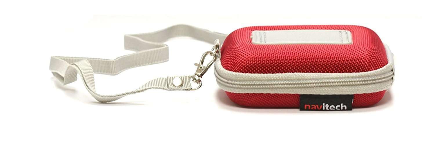 Navitech Red Water Resistant Hard Wireless Earphone Case Cover Compatible With Bose SoundSport Pulse Wireless Headphones