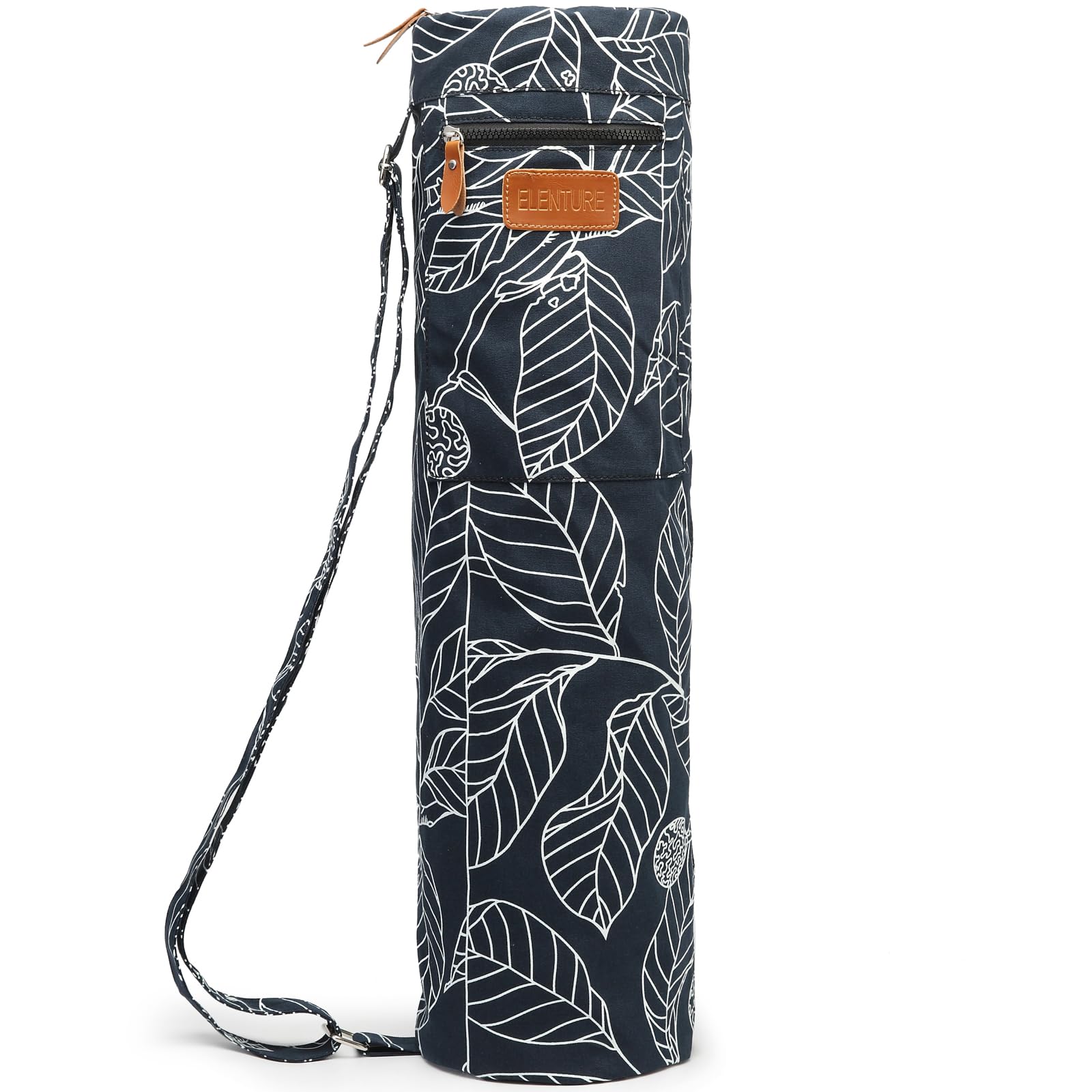 ELENTURE Yoga Mat Bag for Women & Men,Travel Gym Bag for 1/4" 1/3" Thick Exercise Yoga Mat, Full-Zip Yoga Mat Carrier Bag for Class workout Bachelorette with Pockets and Adjustable Strap