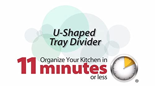 Hardware Resources Polished Chrome U-Shapred Tray Divider for Organizing Baking Sheets, Trays, and Cutting Boards. Bottom Mounting.