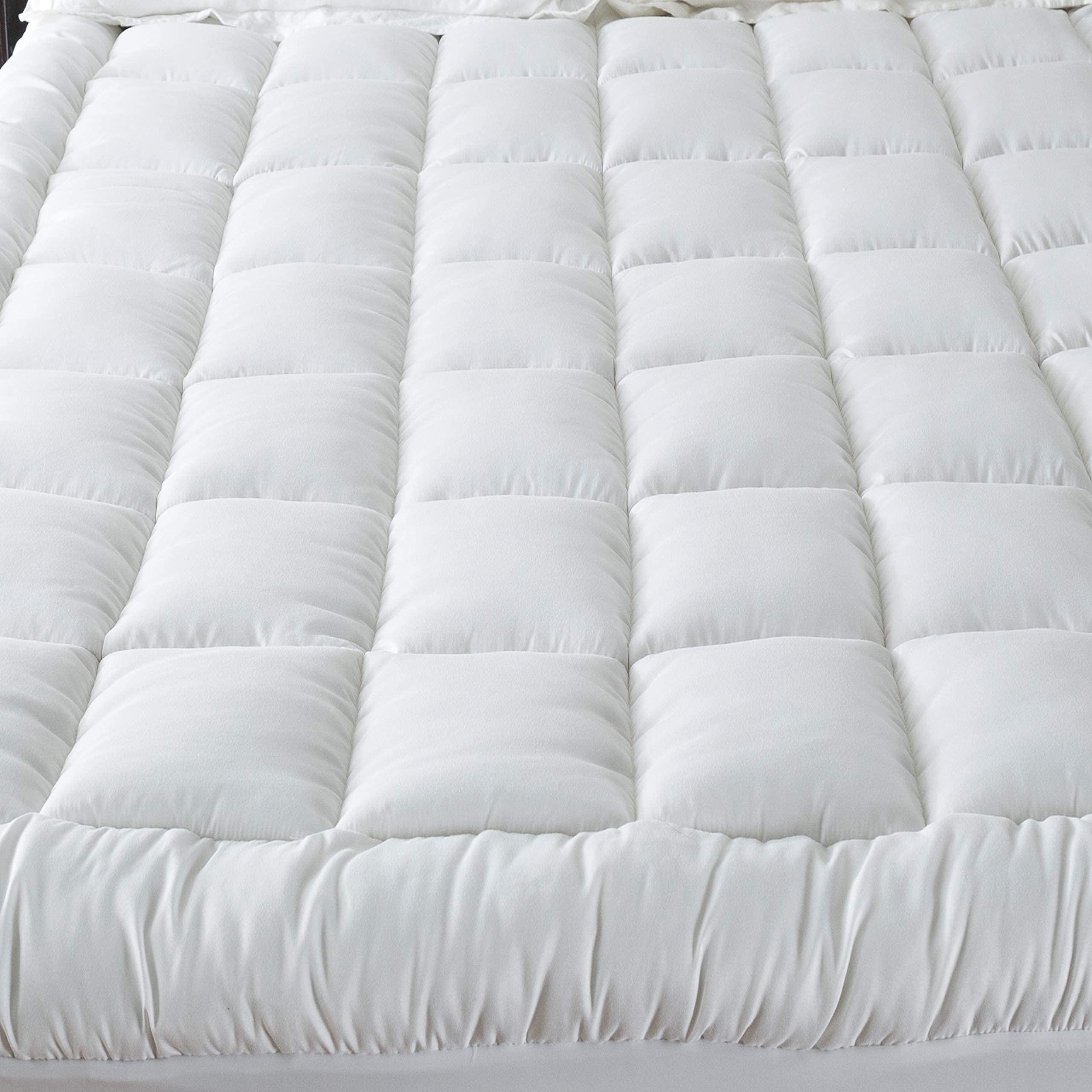 Niagara Microfiber Full Mattress Topper - Pillow Top Mattress Cover Quilted Fitted Cooling Topper for Back Pain Deep Pocket Fits 20 Inches (54x75 Inches)